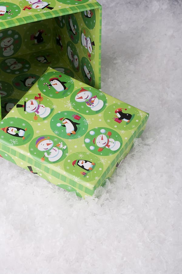 Green gift box stock photo. Image of beginning, decorating - 17386572