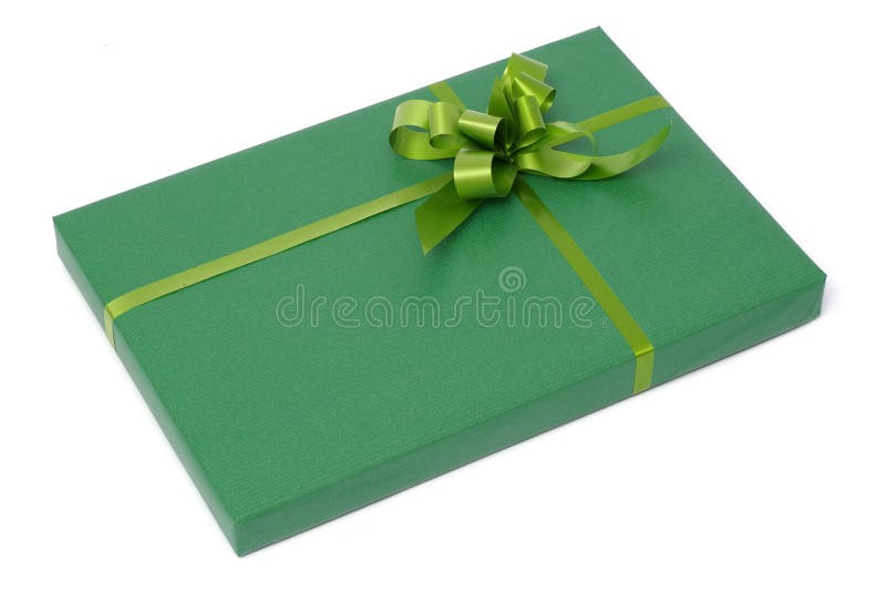 Green gift box stock image. Image of special, pack, paper - 1858125