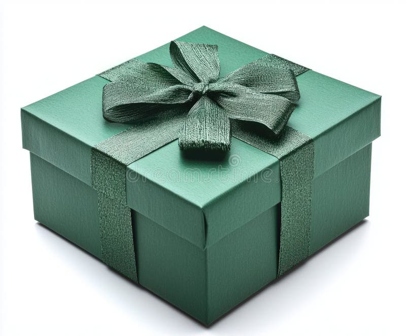 Green gift box isolated stock photo. Image of presentbox - 369034264