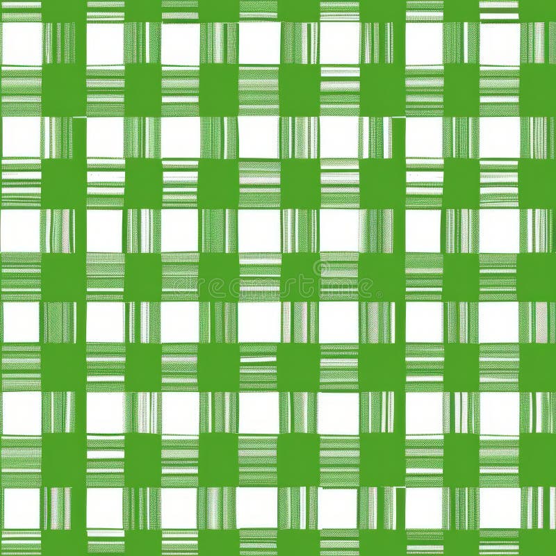 Green Gingham Fabric Texture Seamless . Ai Generative Stock Photo - Image of background ...