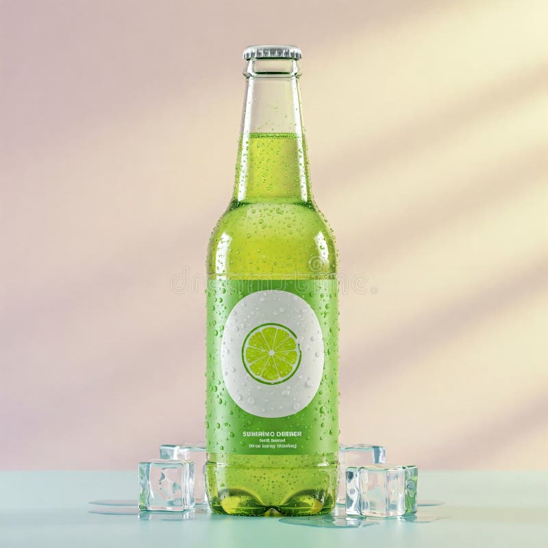 Lemon-Flavored Soft Drink Soda Stock Illustration - Illustration of ...