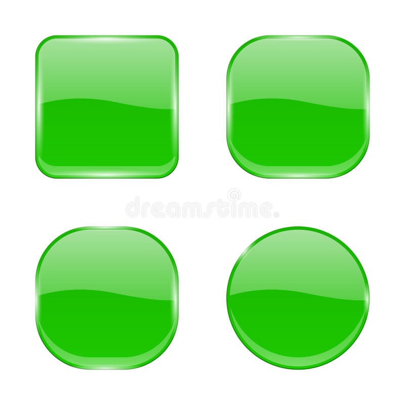 Red and Green Glass Buttons. Shiny Round 3d Web Icons Stock Vector ... Red and Green Glass Buttons. Shiny Round 3d Web Icons Stock Vector ...