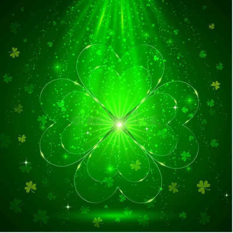 Green Magic Light Abstract Background Stock Vector - Illustration of ...