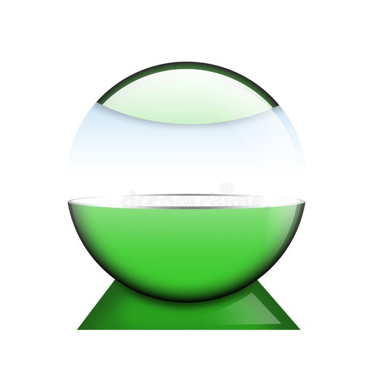 Green glass sphere stock illustration. Illustration of modern - 134054255