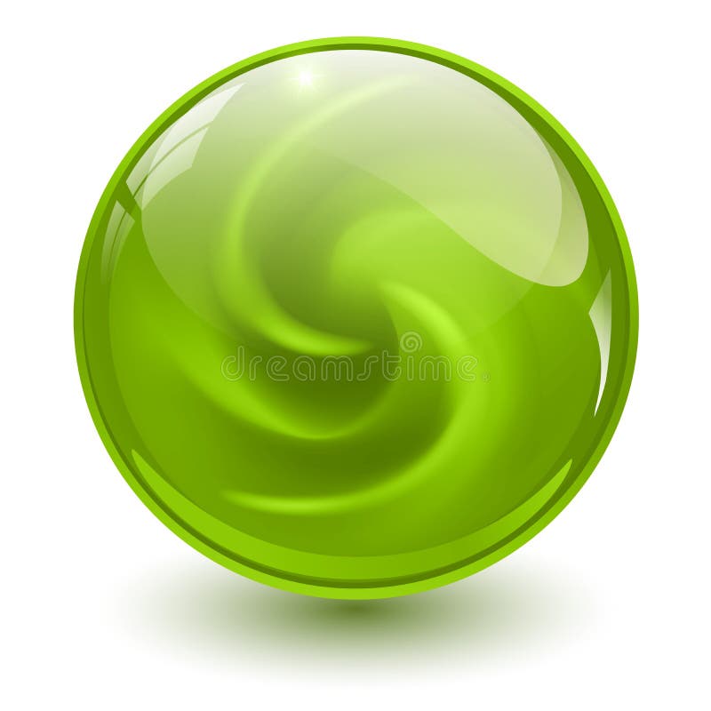 Green glass sphere stock vector. Illustration of realistic - 137027914