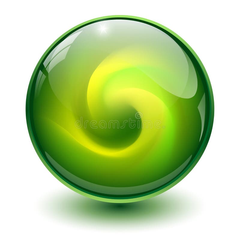 Green glass sphere stock vector. Illustration of graphic - 130607986