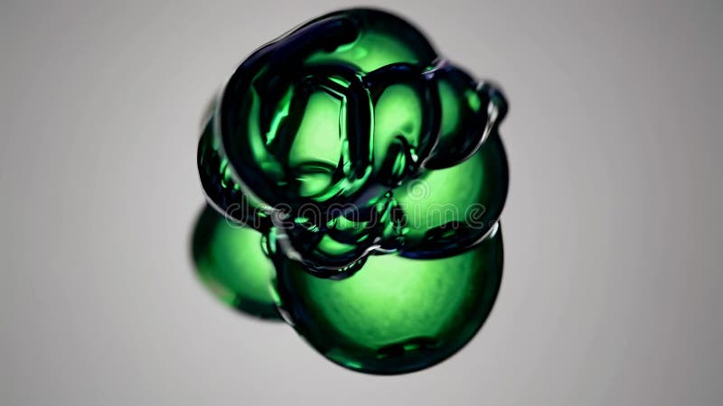 Green Glass Spheres Cluster Creates Abstract Organic Composition with ...