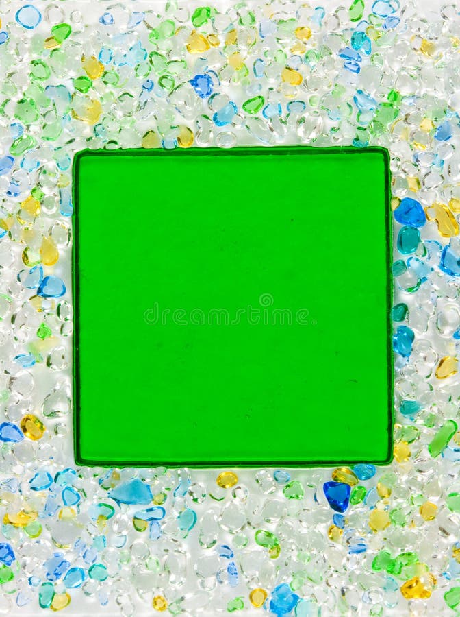 Green glass square frame stock photo. Image of green - 10306618