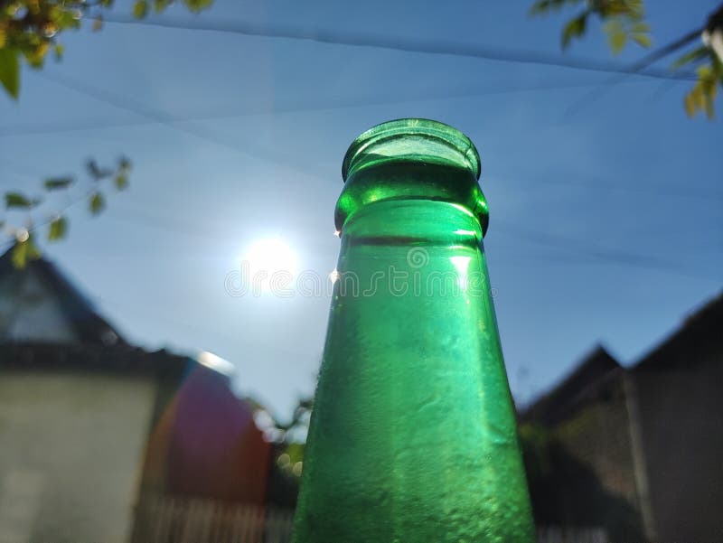 Green Glass Water and the Morning Sun Stock Image - Image of morning ...