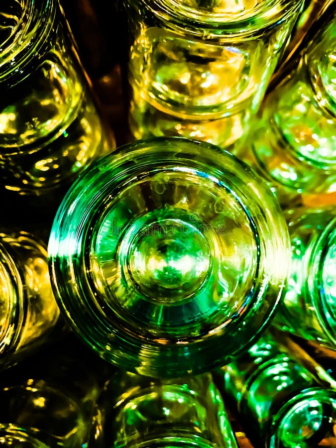 Green Glasses stock photo. Image of close, reflect, glassware - 185282484