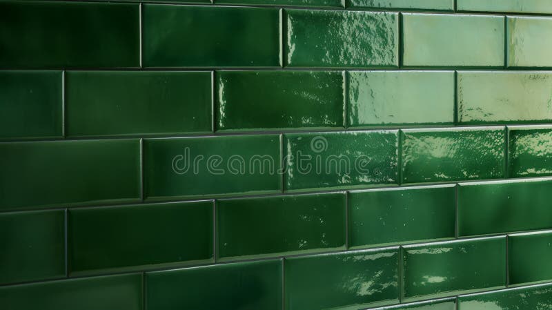Green Glazed Ceramic Subway Tile, Modern Minimalist Interior Design ...