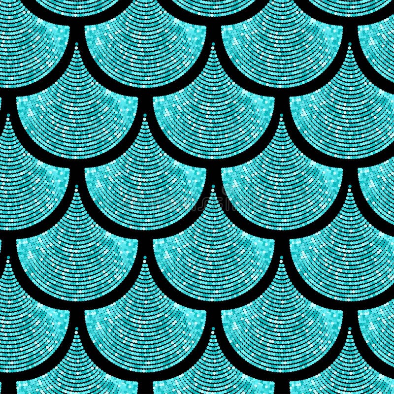 Green Glitter Fish Scale Geometrical Vector Pattern Stock Vector ...