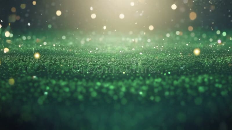 Emerald Green Glitter and Particles Falling Background Loop Stock Footage - Video of shiny ...