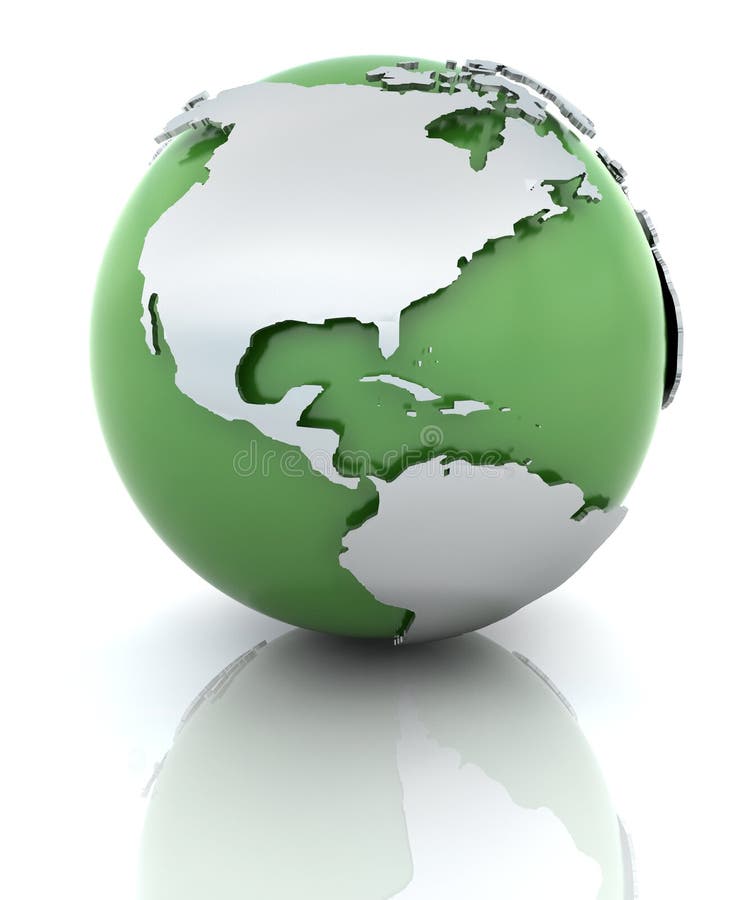 Green globe stock illustration. Illustration of object - 7964413