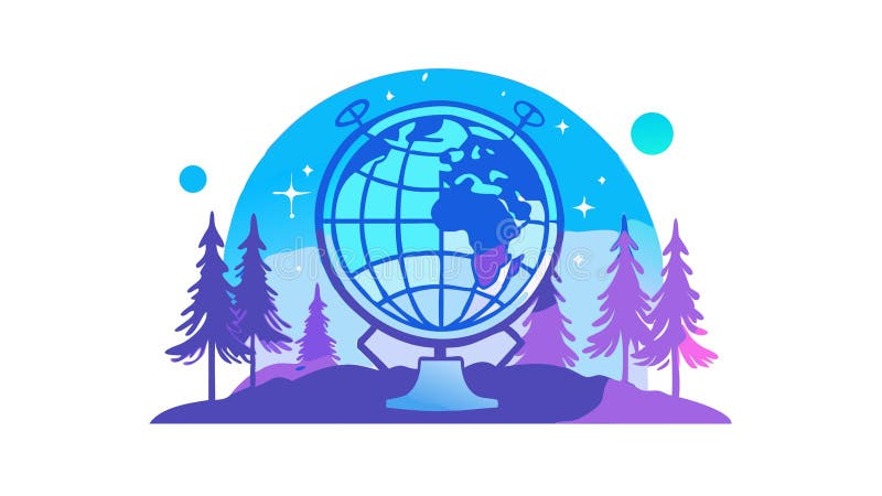 Green Globe with Lush Foliage and Ecosystems, Vector Design Generative ...