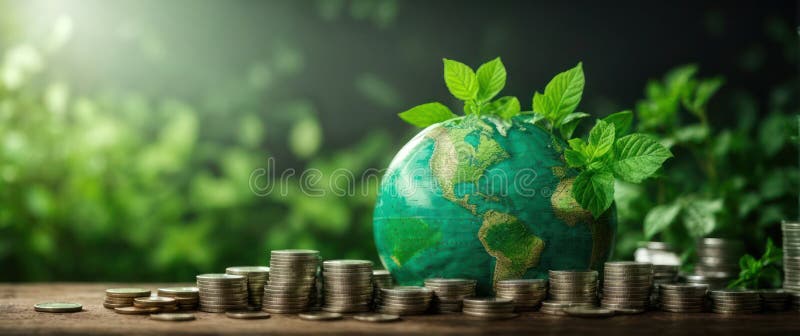 Green Globe with World Map and Tree Growing on Top,Concept of Green ...