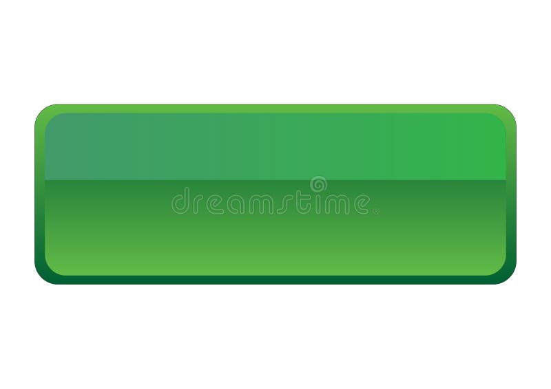 Green Glossy Simple Rectangle Button Stock Vector - Illustration of ...
