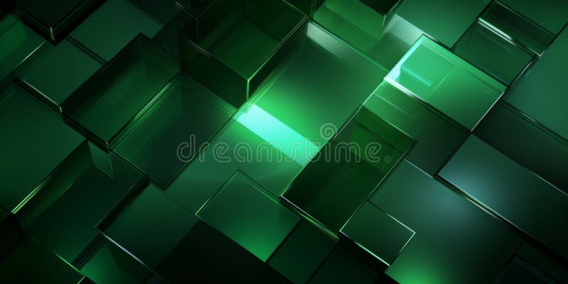 Green Glossy Surface Creative Abstract Geometric Wallpaper. Stock ...