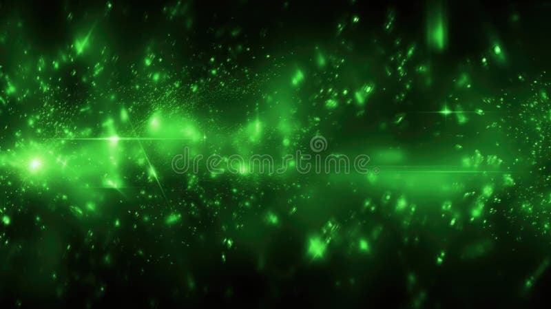 Green Glow Particle Abstract Background. Light Blurred of Rainbow Light ...