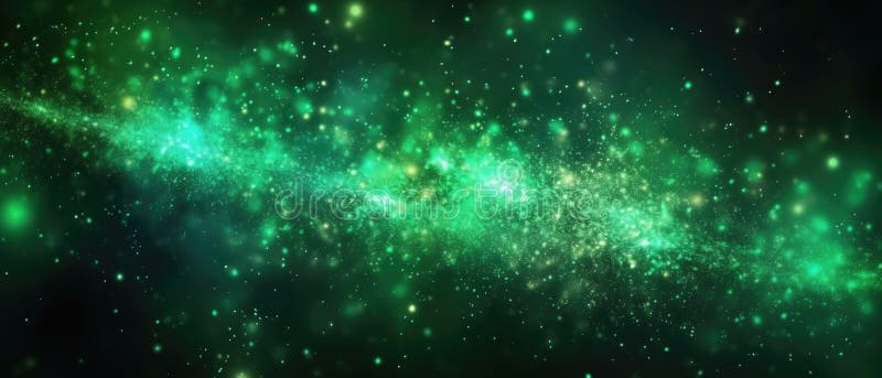 Green Glow Particle Abstract Background. Light Blurred of Rainbow Light ...