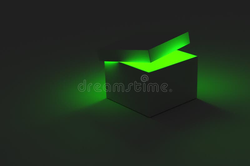 Green Glowing Box stock illustration. Illustration of dramatic - 35025036