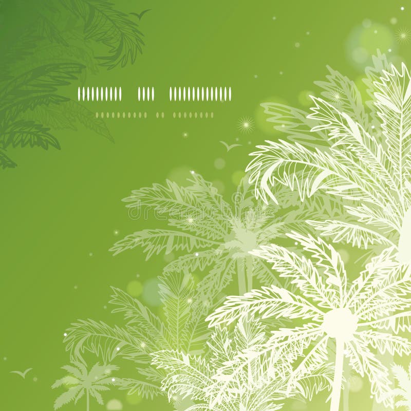 Green Palm Trees Horizontal Seamless Pattern Stock Vector ...