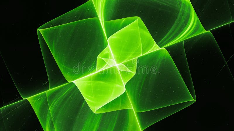 Green Glowing Quantum Abstract Background Stock Illustration ...