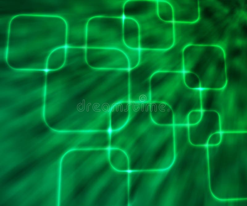 Green Glowing Squares Background Stock Illustration - Illustration of ...