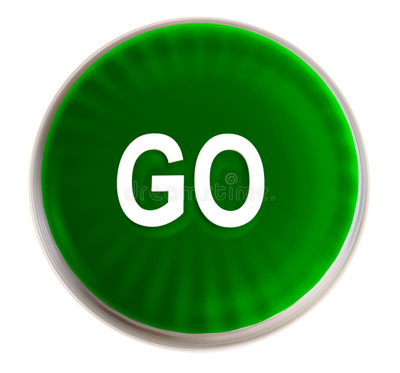 Green go button stock illustration. Illustration of activation - 13555008