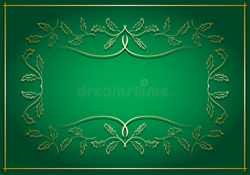 Green and Gold Background with Frame in Center - Vector Stock Vector ...