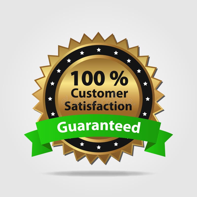 Customer Satisfaction Guaranteed Stock Vector - Illustration of ...