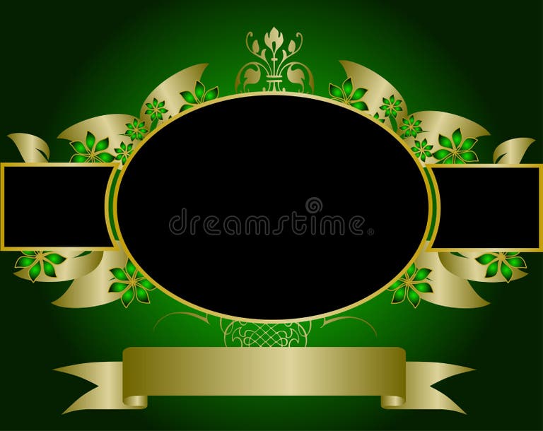 Scroll Banner Green Gold Stock Illustrations – 1,854 Scroll Banner ...