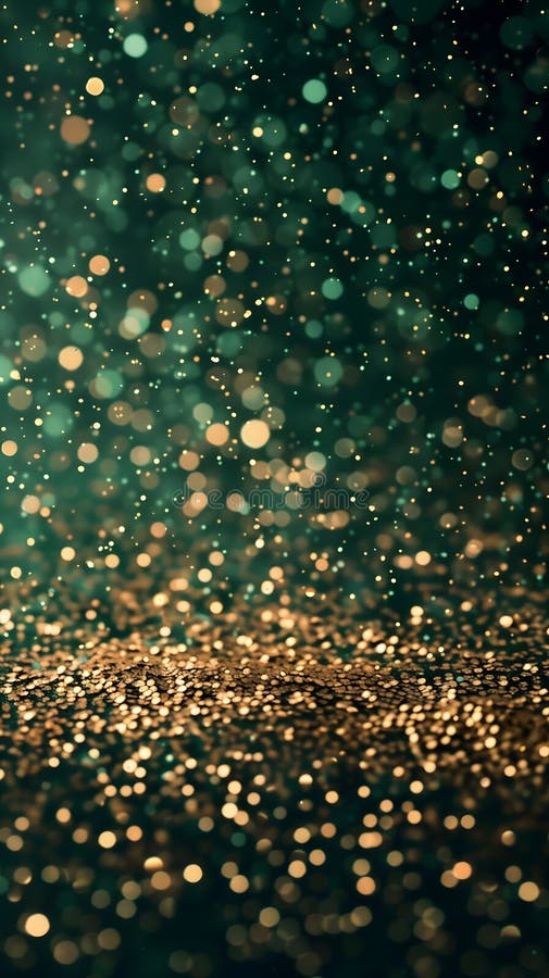 Green and Gold Glitter Background Design Stock Illustration ...