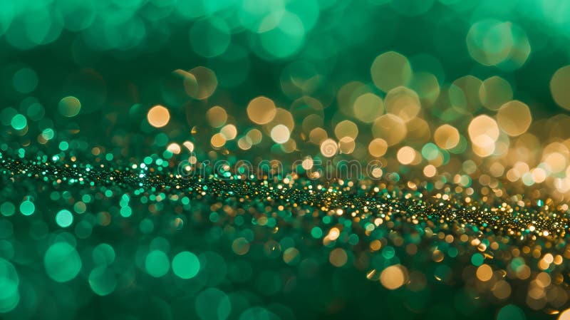 Green and Gold Glitter Background Design Stock Illustration ...