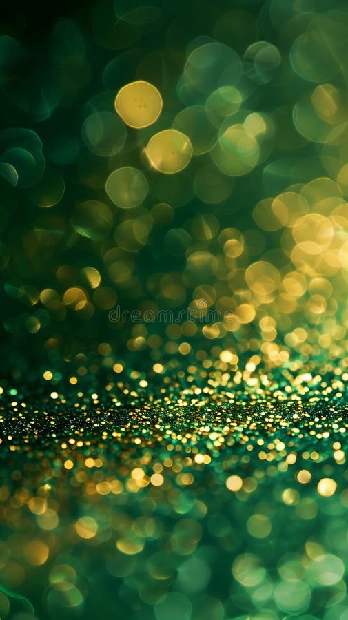 Green and Gold Glitter Background Design Stock Illustration ...