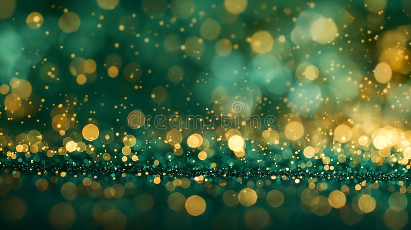 Green and Gold Glitter Background Design Stock Illustration ...
