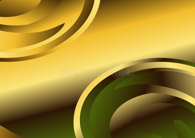 Green and Gold Abstract Curved Stripes Gradient Background Stock Vector ...
