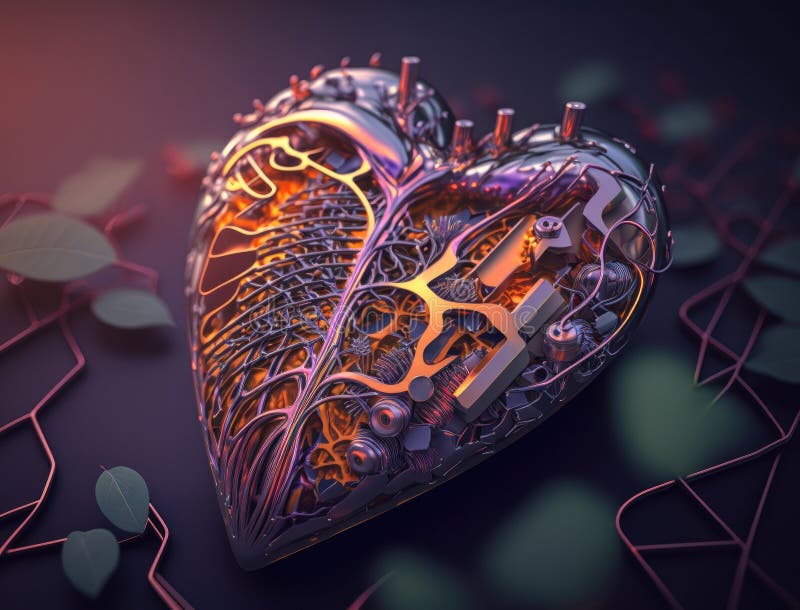 Green and Gold Metallic Heart that Represents Environmental Protection ...