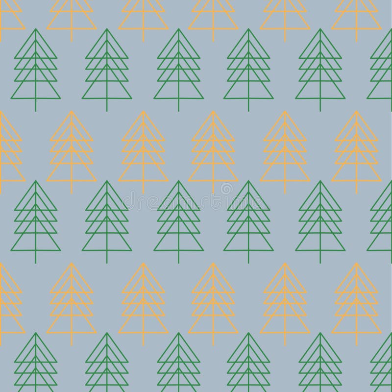 Green Gold Vintage Trees Pattern Texture Background Stock Vector ...