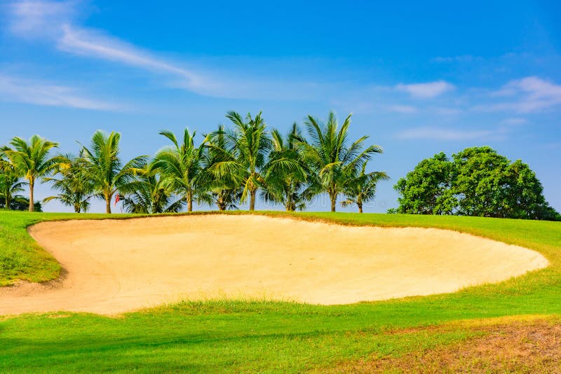 Green golf course stock image. Image of lawn, club, golf - 131067915
