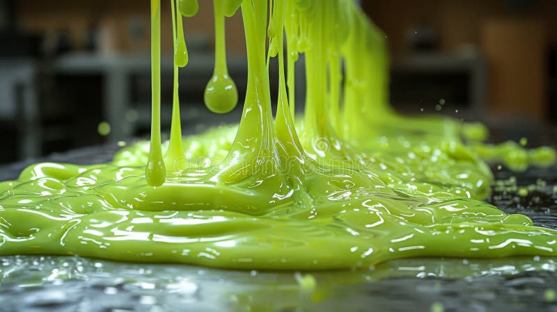 Green Goo Glowing Slime Fluid Stock Image - Image of slime, abstract ...