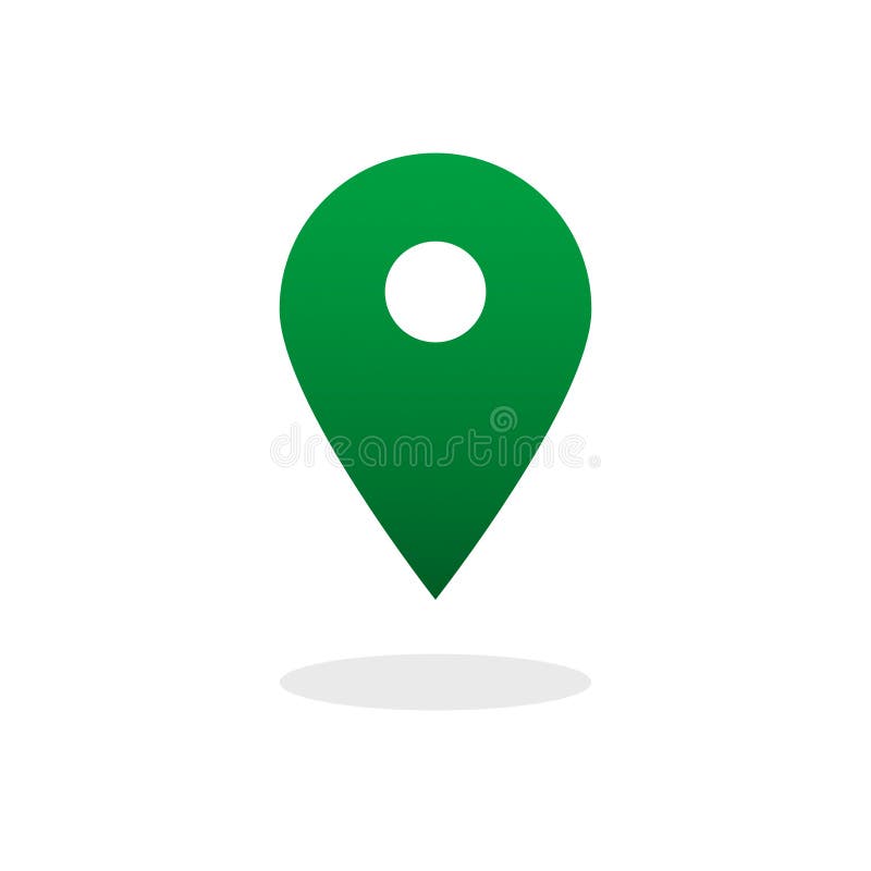 The Green Gps Navigation Mark Symbolizes Traveling To Various Points ...