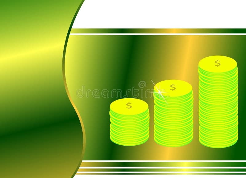 Green Gradient Background with Money Stock Vector - Illustration of ...