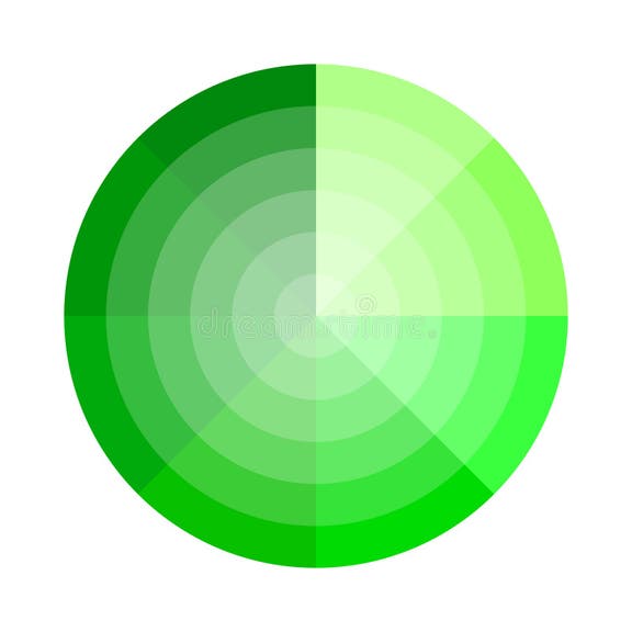 Green Gradient Circle. Concentric Geometric Rings. Abstract Target ...