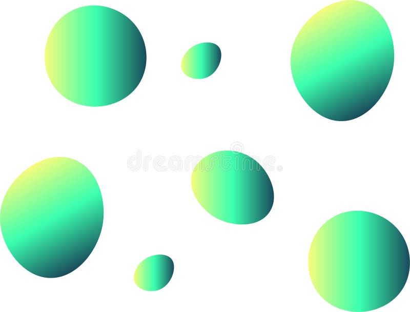 Green Gradient Circles with Dynamic Layout Stock Illustration ...