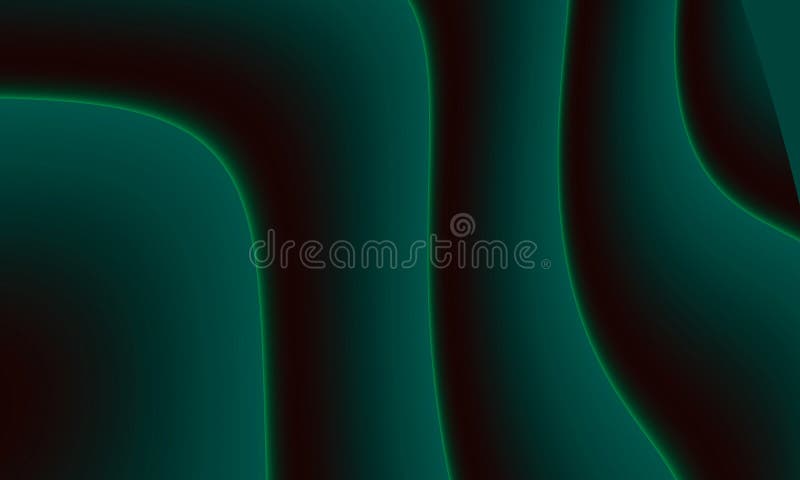 Green Gradient Curved Stripes. Abstract Bright Fractal Background Stock ...