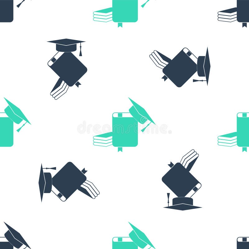 Green graduation hat, icon stock vector. Illustration of white - 260377535