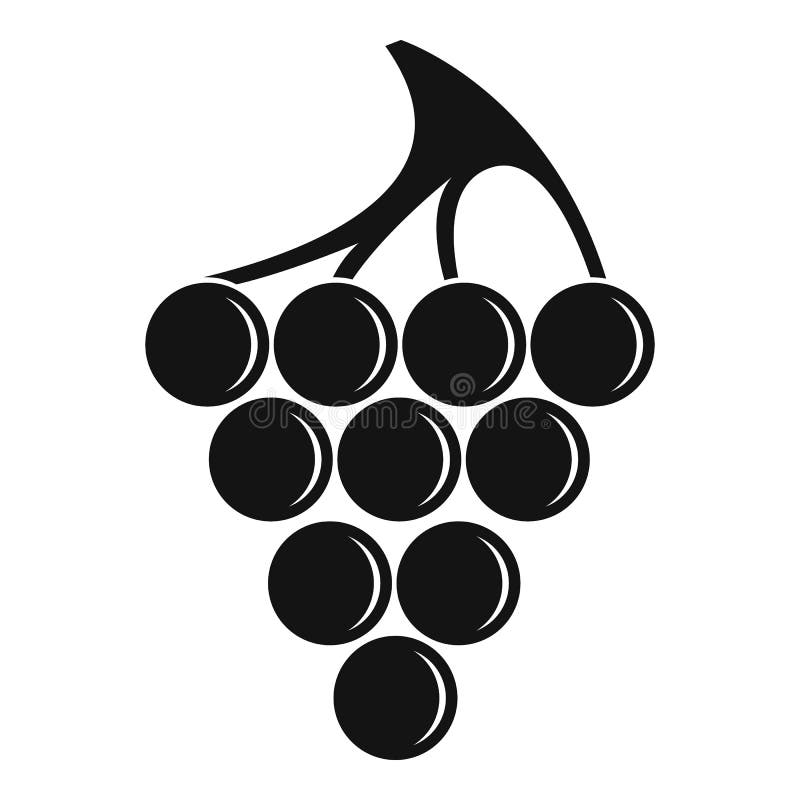 Green Grape Icon, Simple Style Stock Illustration - Illustration of ...