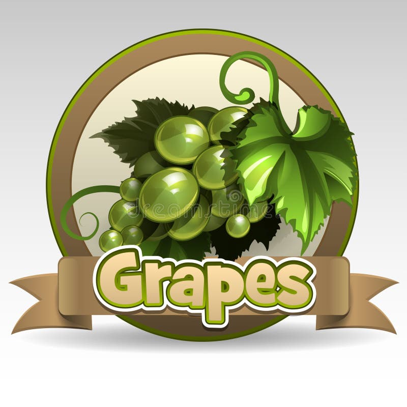 Grape Label stock vector. Illustration of logo, purple - 31627338