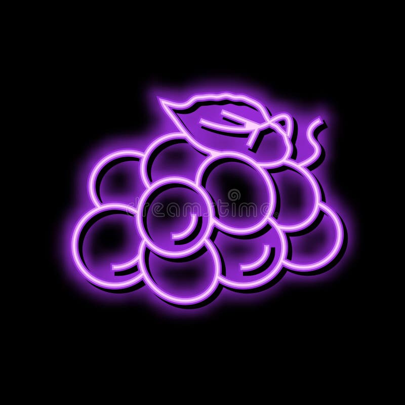 Green Grape Wine Neon Glow Icon Illustration Stock Vector ...